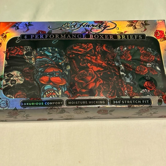 Ed Hardy | Underwear & Socks | Ed Hardy Performance Boxer Briefs 4 Mens ...